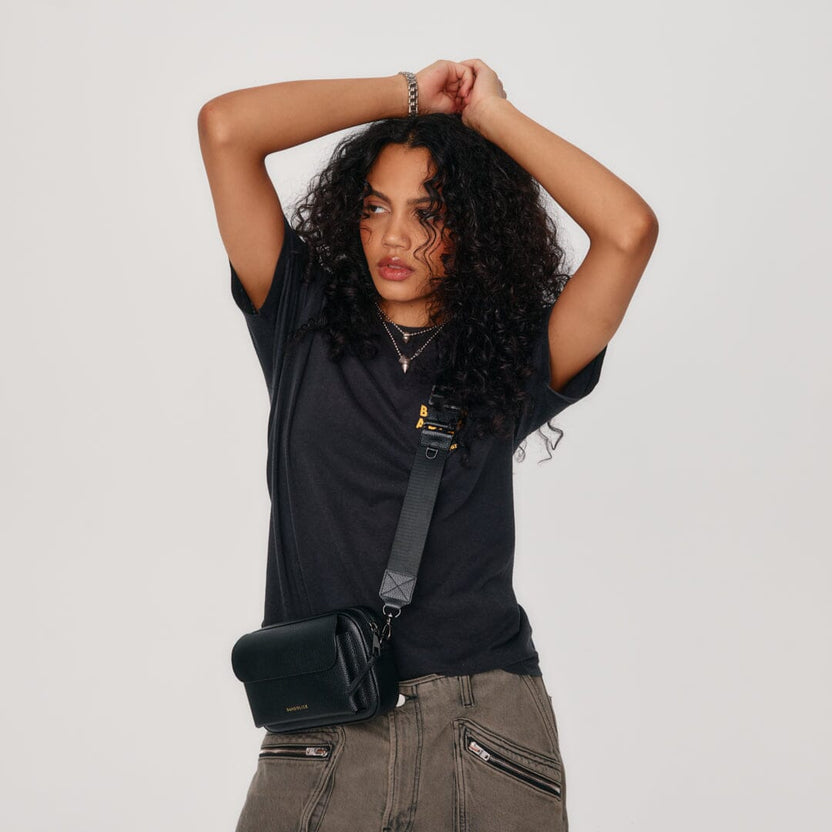 Miller Bag (with Bowie Strap) Black/Pewter – Bandolier