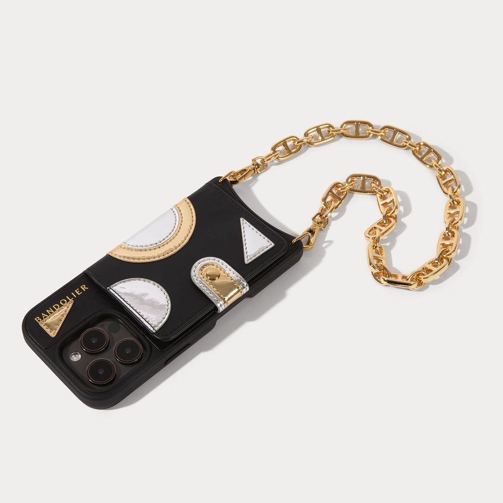 Isla MagSafe Charging Wristlet Phone Case - Black/Gold – Bandolier